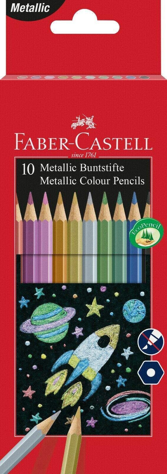 Metallic Colouring Pencils - Faber-Castell - Box of 10