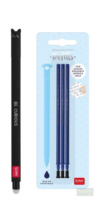 Legami Black Cat Pen With A Choice Of Extra Refills