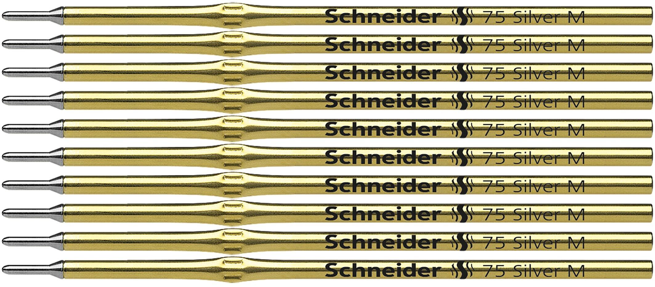 Silver Ballpoint Pen Refill - Schneider 75 Medium - Box 10 - Leather ...