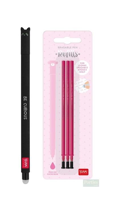 Legami Black Cat Pen With A Choice Of Extra Refills