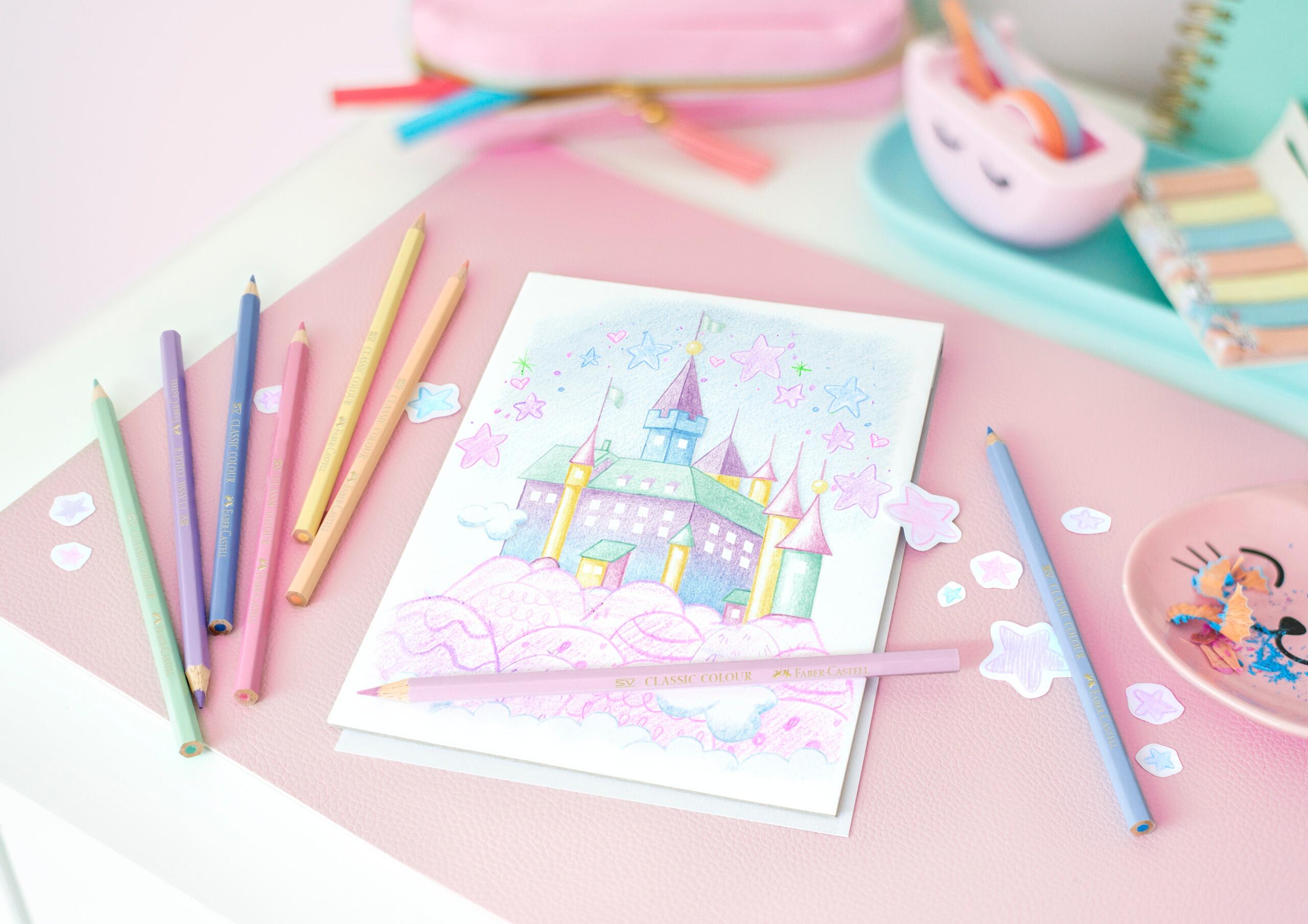 Faber-Castell Colour Pencils Pastel Hexagonal in pastel shades
