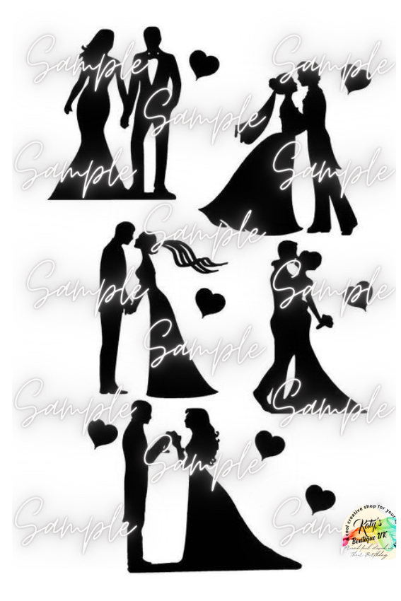Wedding Anniversary loving couple Edible Cake Topper
