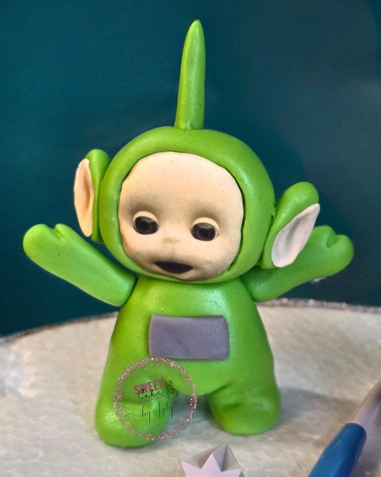 Handmade sugar paste Edible Figures for a Teletubbies themed cake