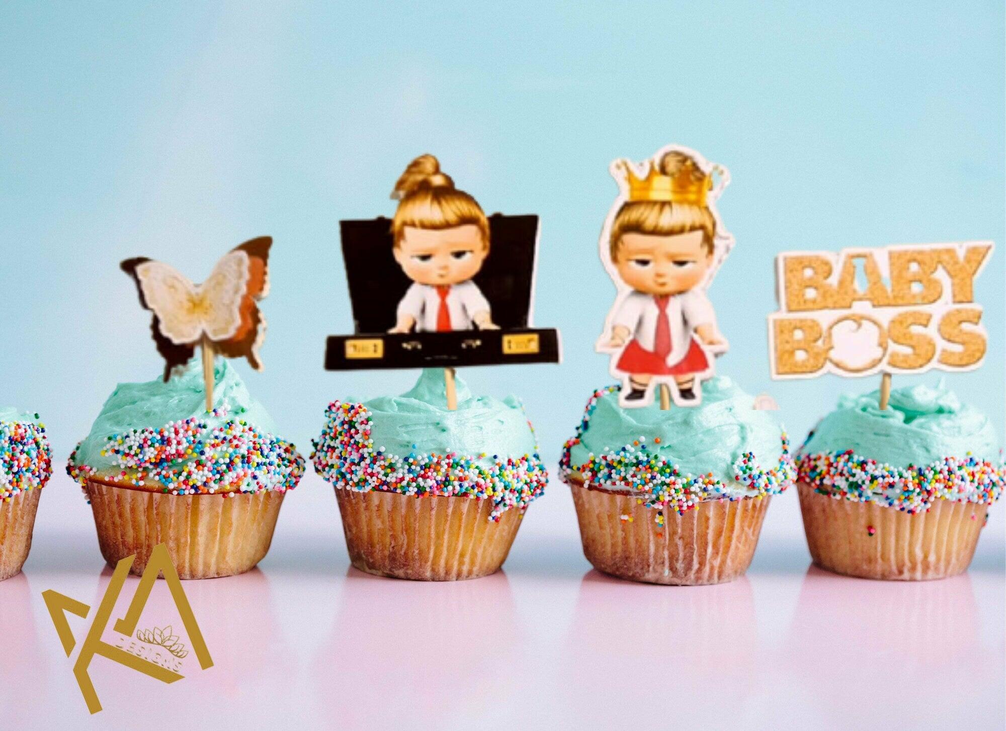 Boss*baby* unbranded cupcake topper BIRTHDAY party TOPPER Handmade