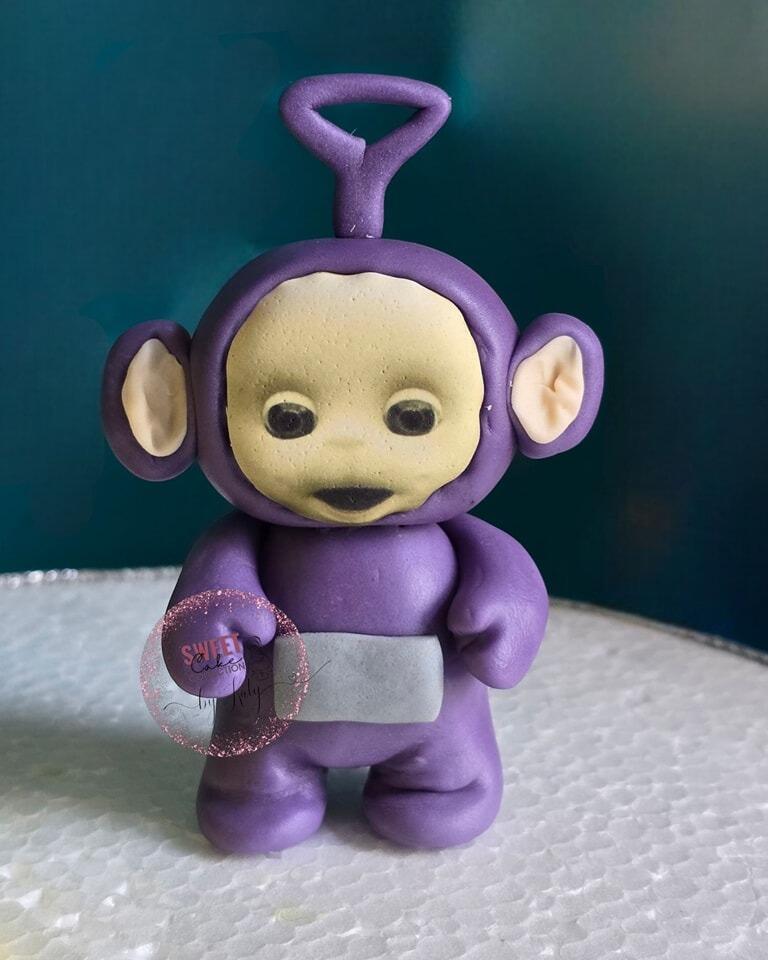 Handmade sugar paste Edible Figures for a Teletubbies themed cake