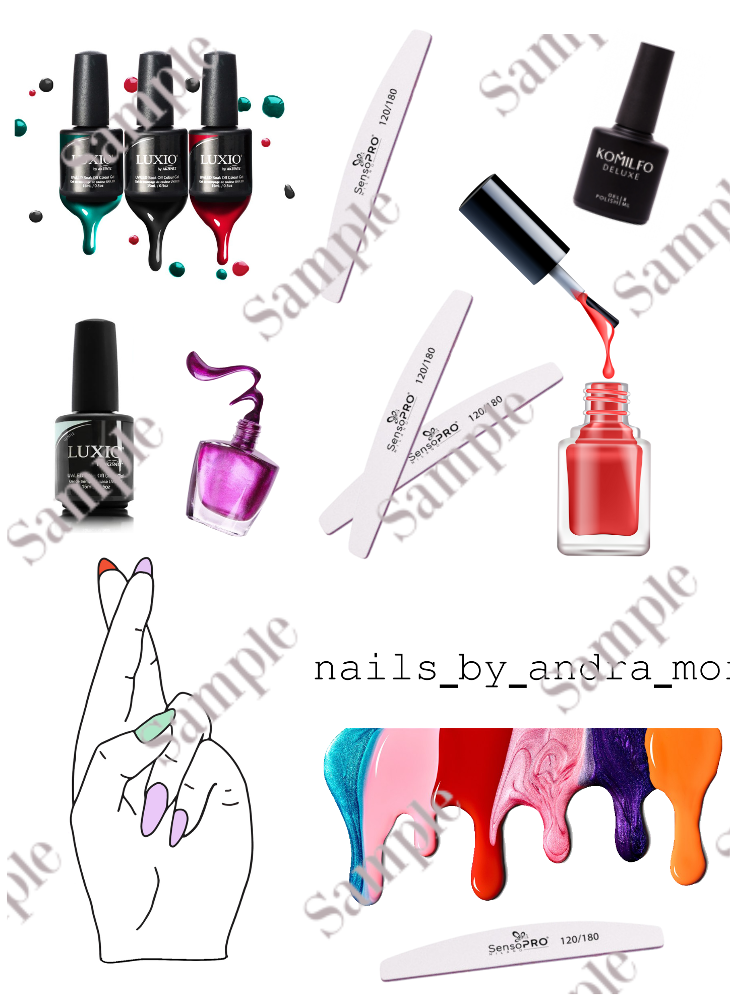Nail Art themed print edible cake topper BIRTHDAY CAKE TOPPER