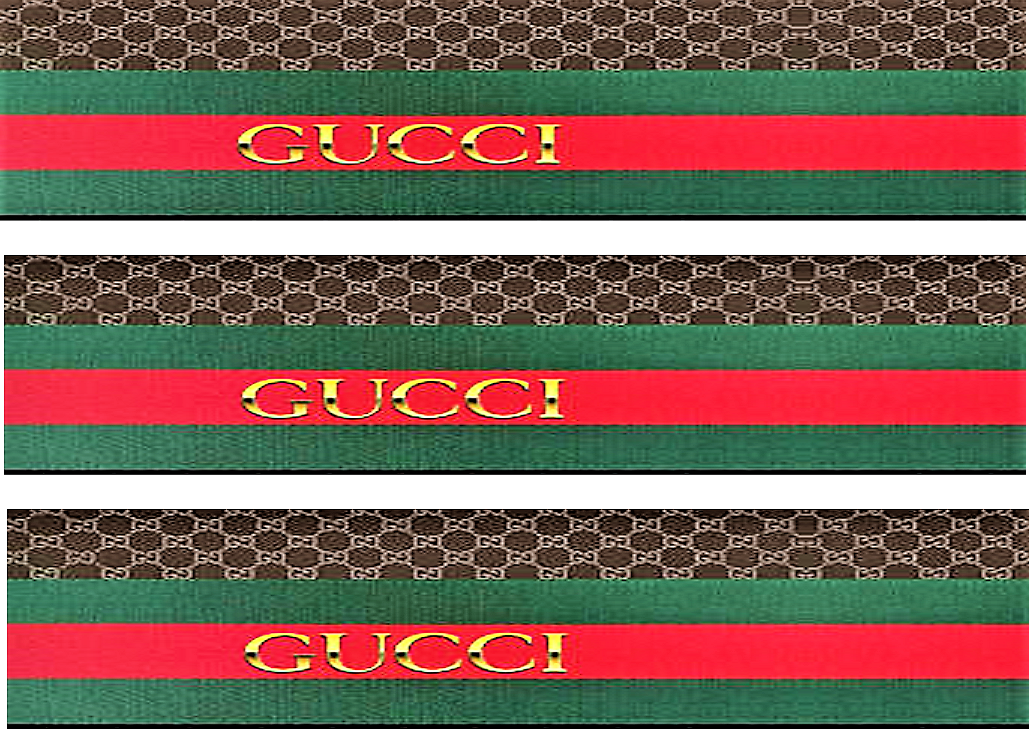 Gucci, L.V., Versace Edible themed unbranded Side Band Ribbon Strips ...