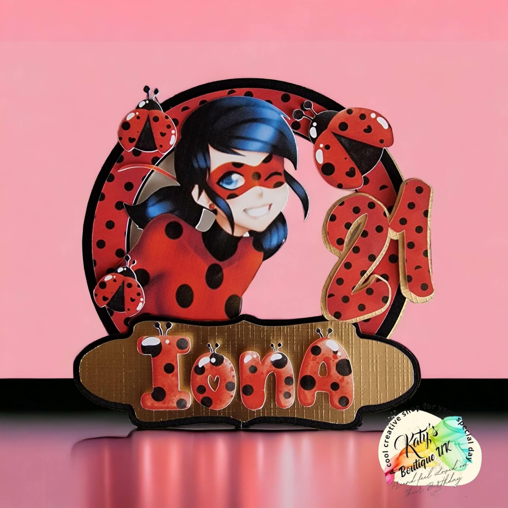 Personalised Miraculous lady bug 3D handmade, Cake topper ,Custom Cake ...