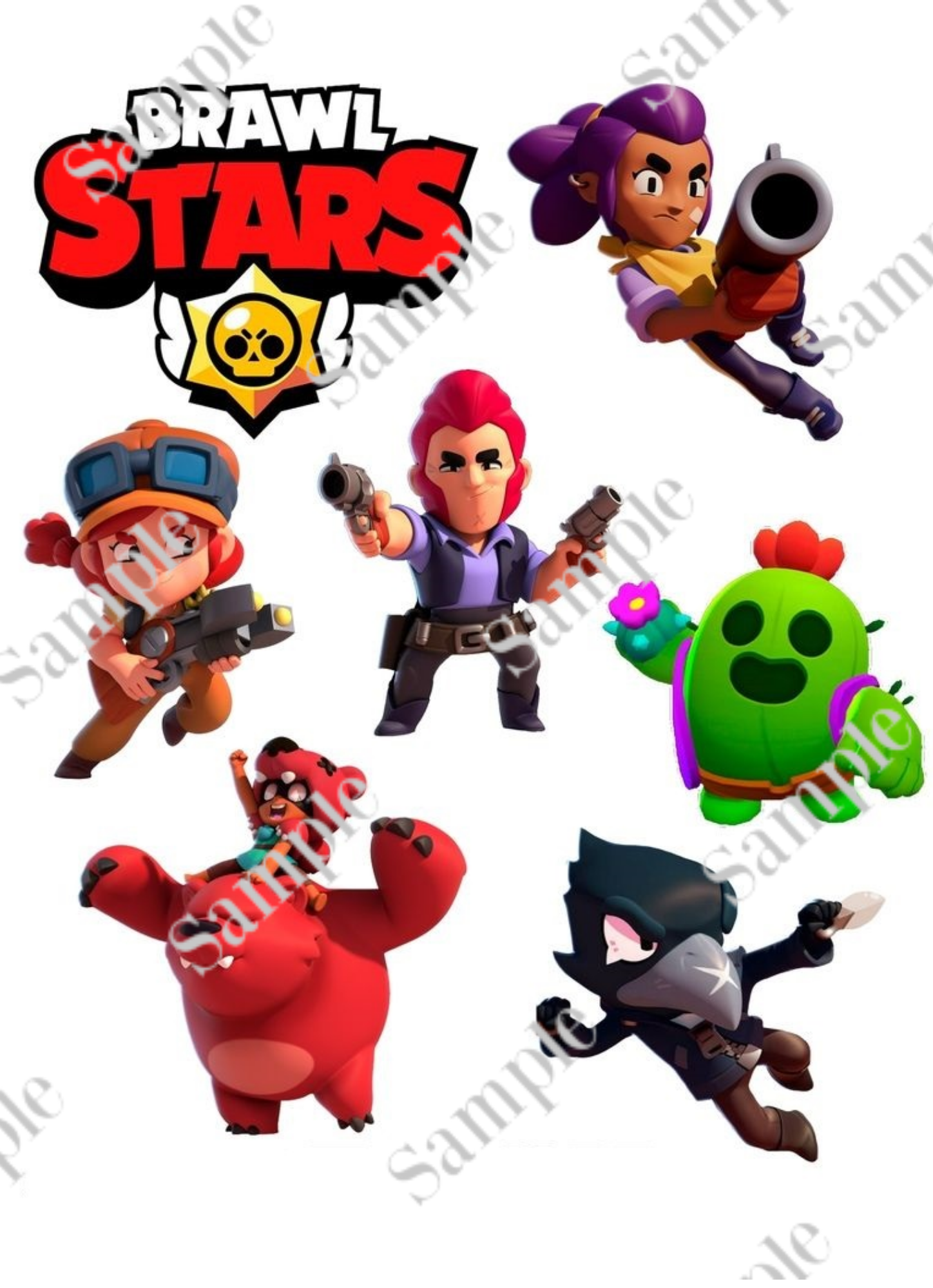 Brawl*Stars* themed /inspired edible printed sheets, edible cake topper