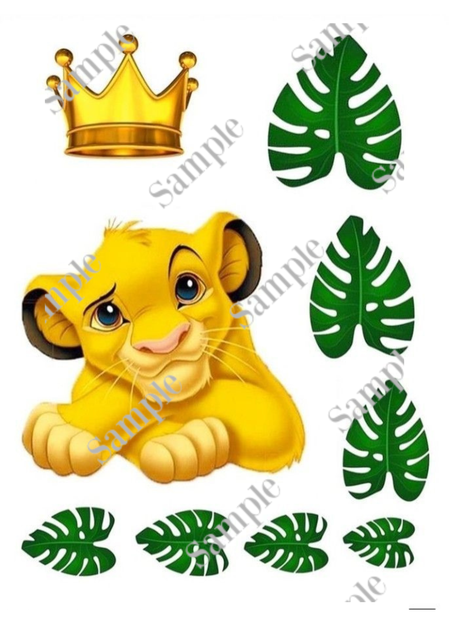 The Lion King/ Simba themed unbranded prints personalised edible cake ...