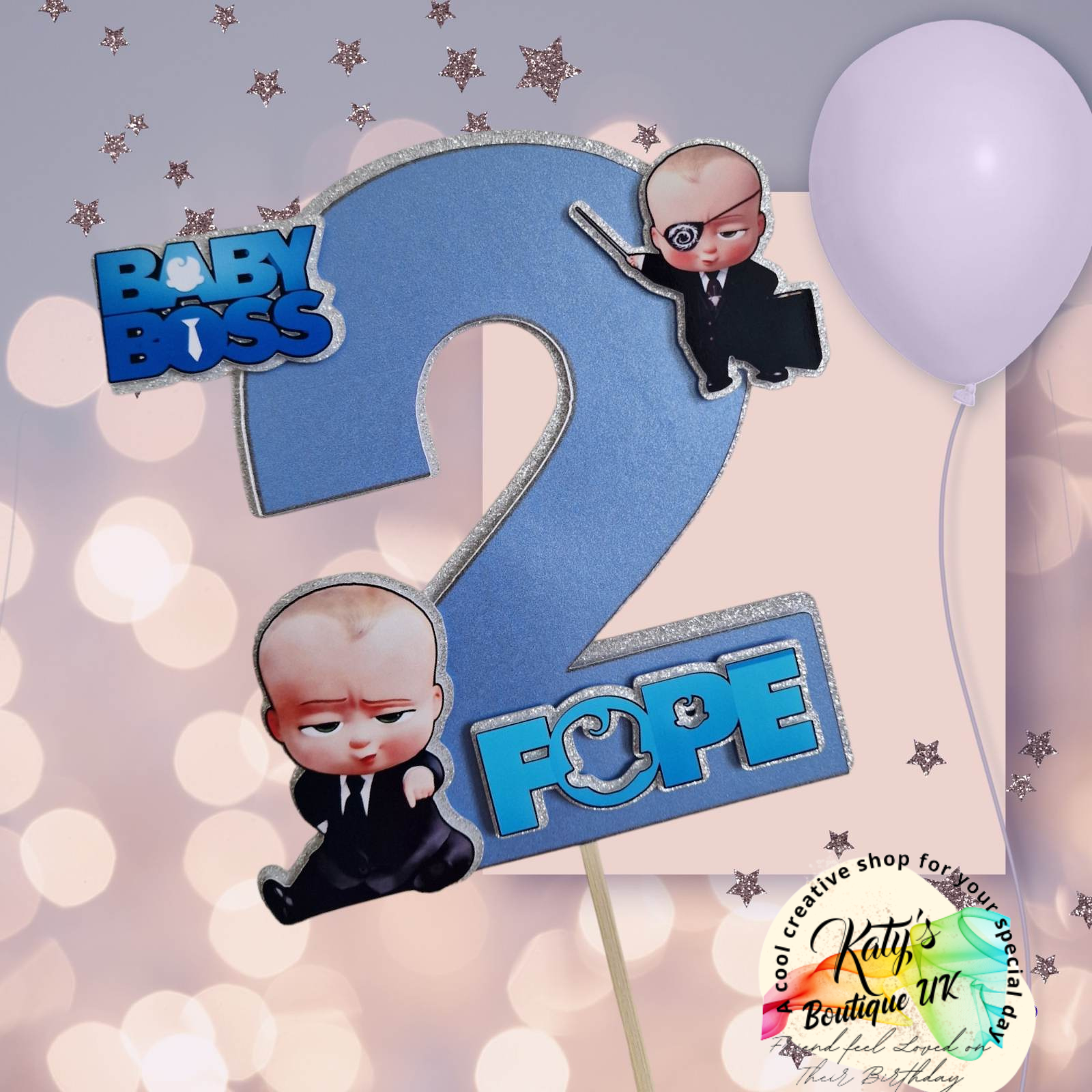 Boss*Baby* inspired Cake Toppers ，Baby Shower Baby Theme Party Cake ...
