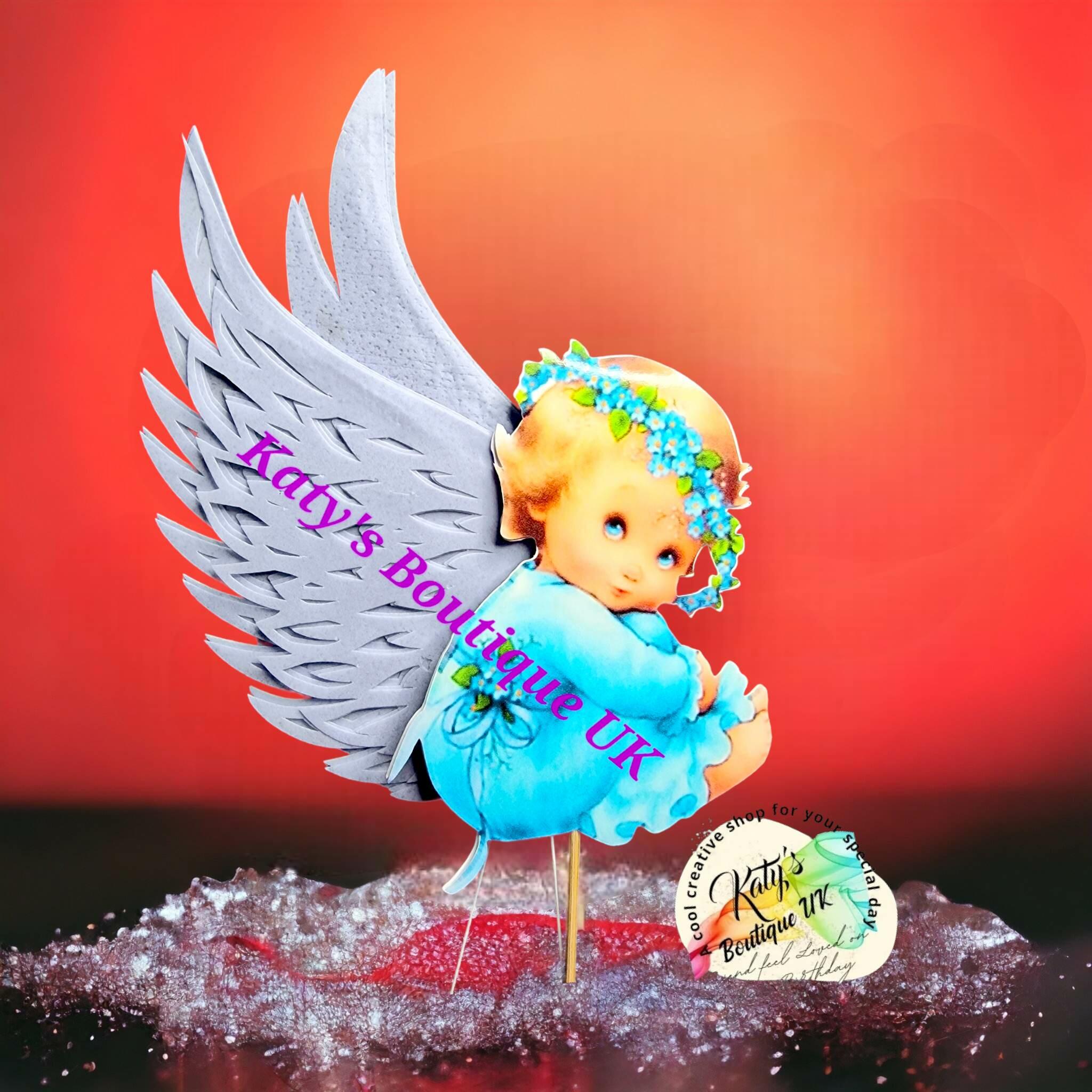 Baby Angel Wing Cake Toppers