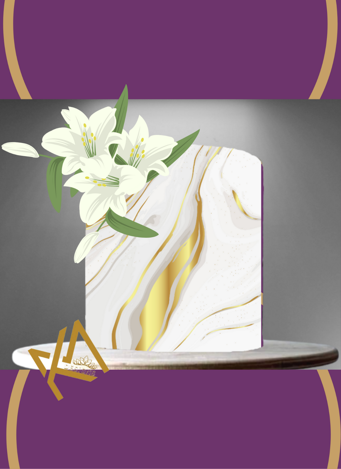 Edible Image wrap around Cake Toppers Wallpaper Background/ Board Cover