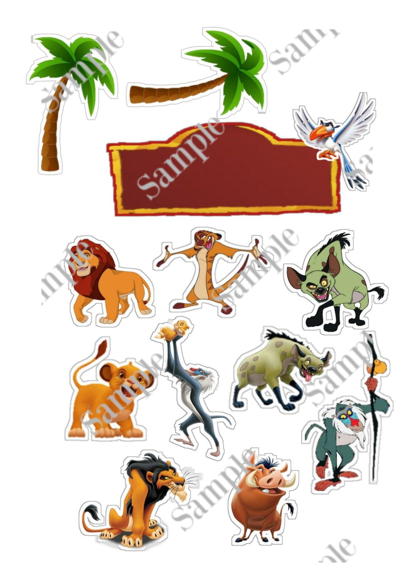 The Lion King/ Simba themed unbranded prints personalised edible cake ...
