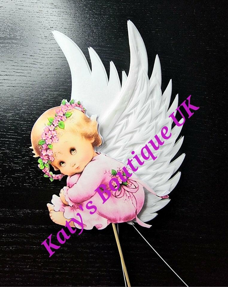 Baby Angel Wing Cake Toppers