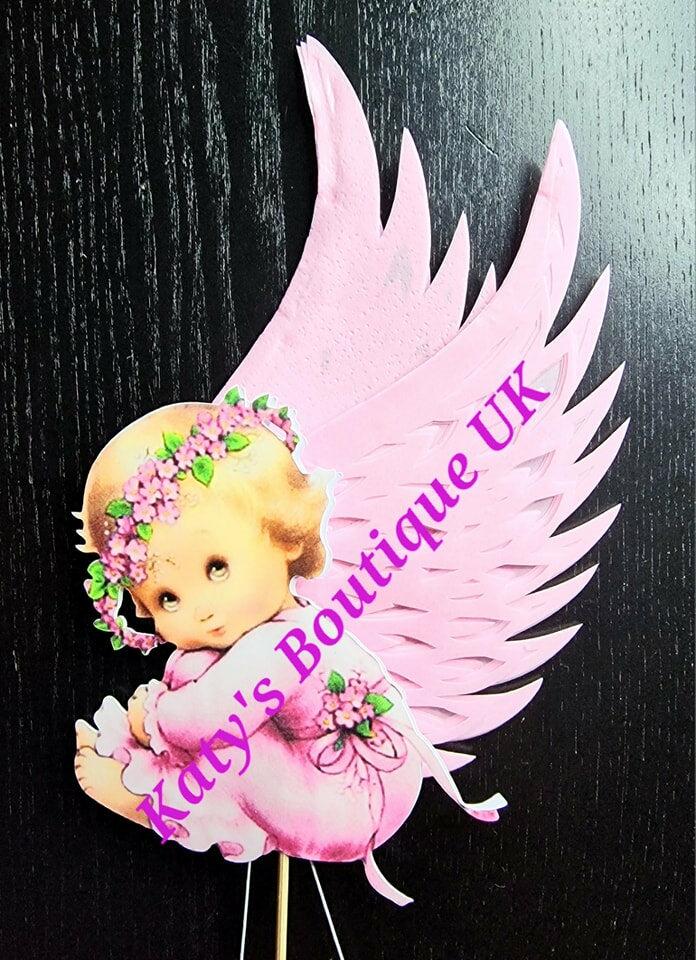 Baby Angel Wing Cake Toppers