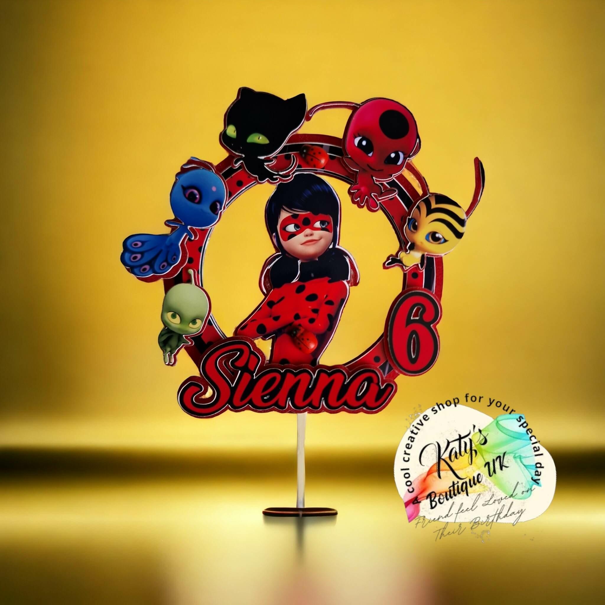 Personalised Miraculous lady bug 3D handmade, Cake topper ,Custom Cake ...