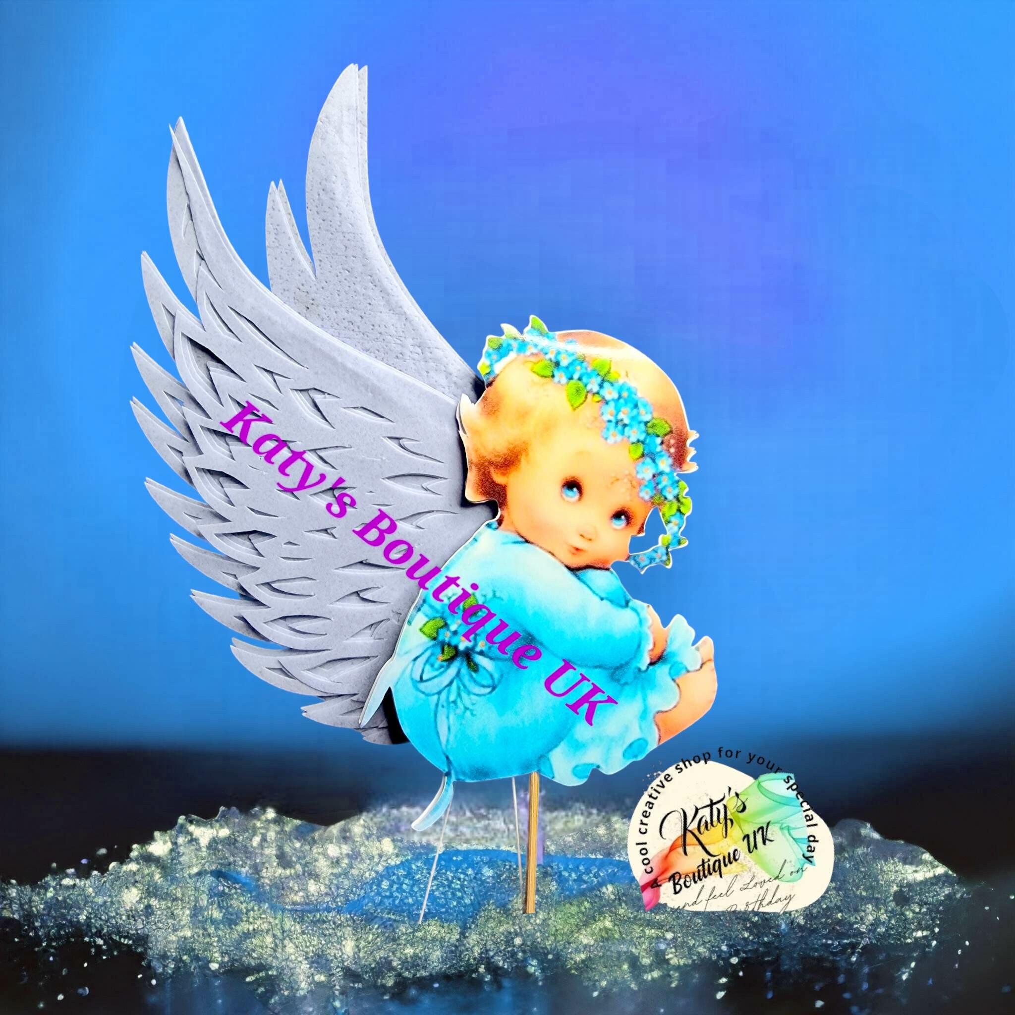 Baby Angel Wing Cake Toppers