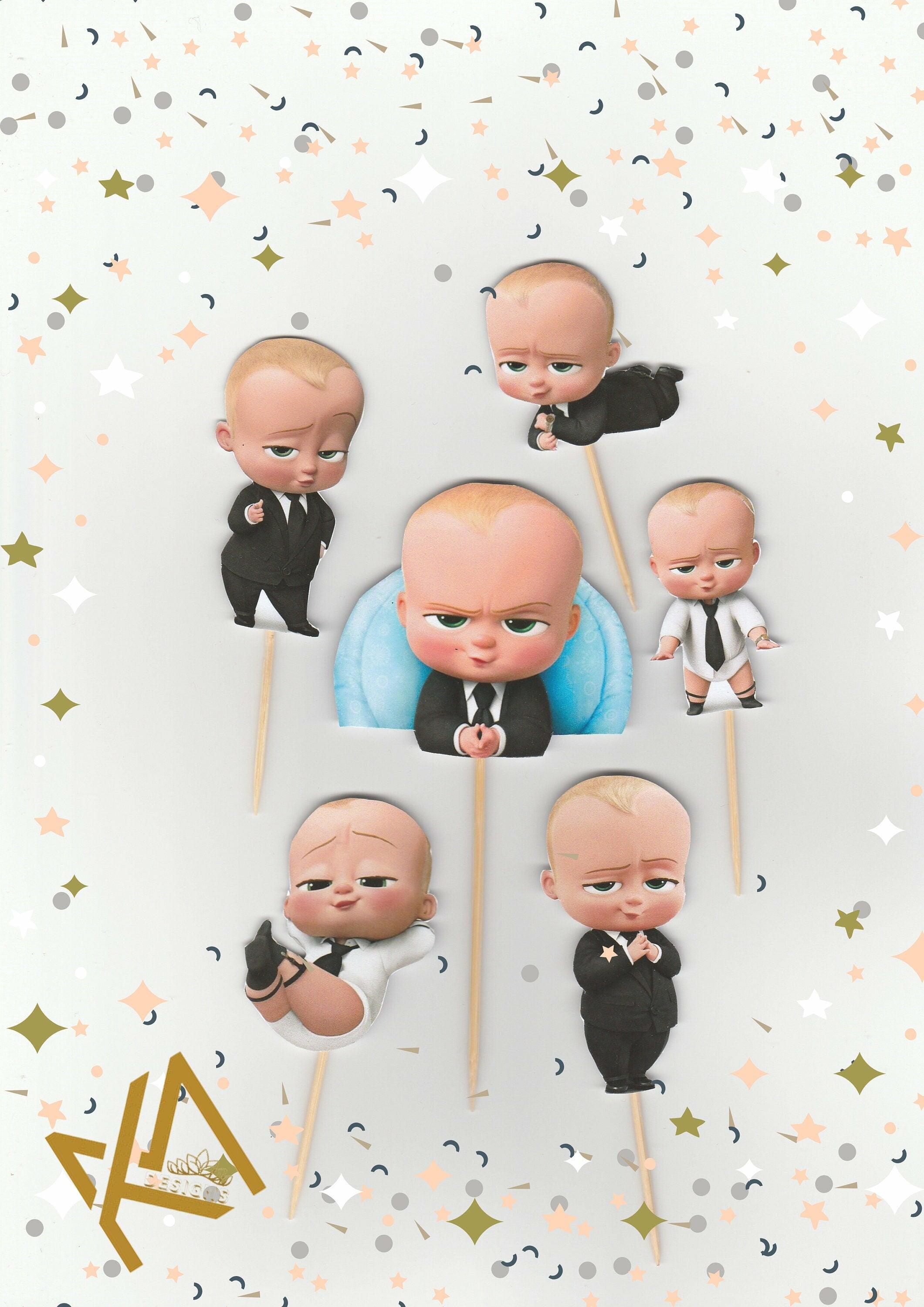 Boss*baby* unbranded cupcake topper BIRTHDAY party TOPPER Handmade