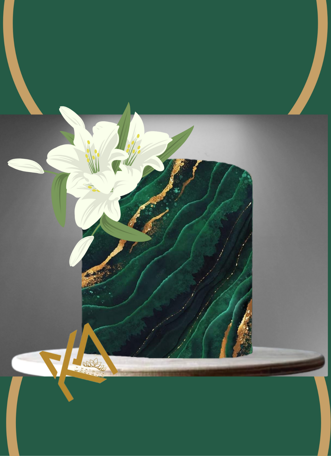 Edible Image wrap around Cake Toppers Wallpaper Background/ Board Cover