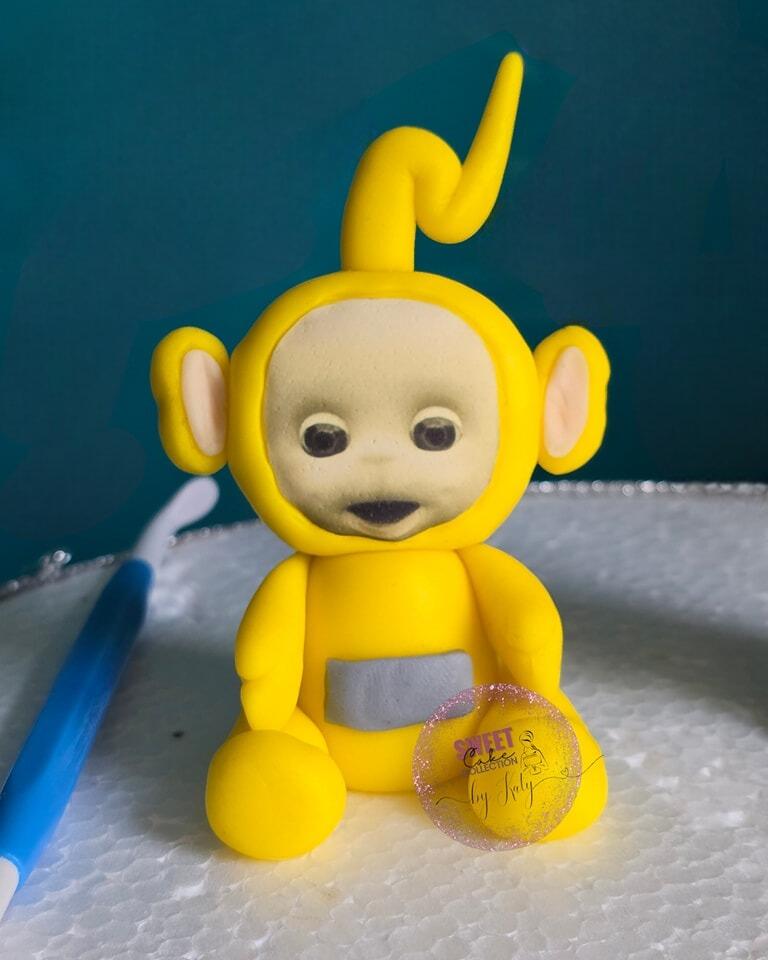 Handmade sugar paste Edible Figures for a Teletubbies themed cake