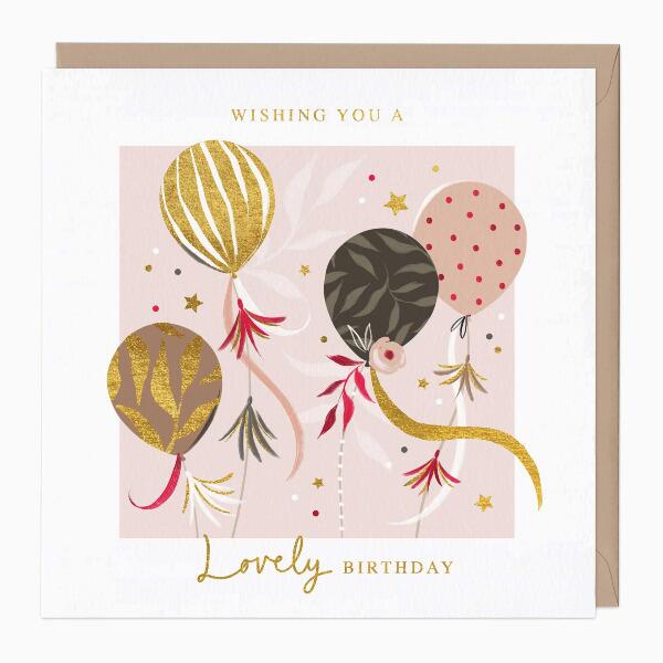 Delicate Balloons Birthday Card