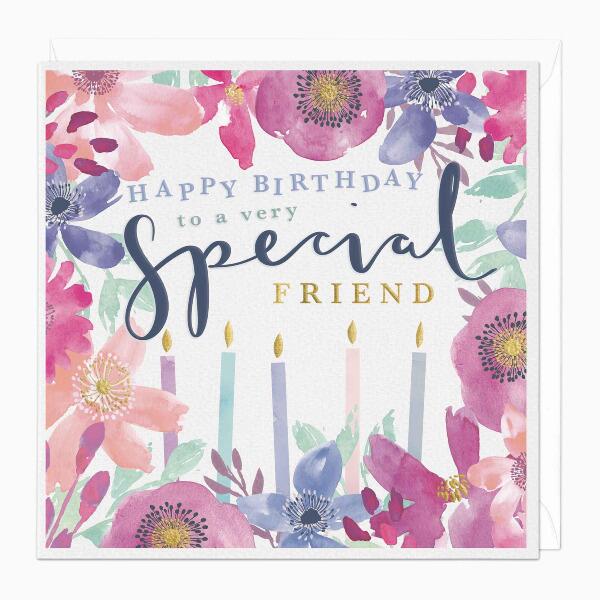 Special Friend Lilac Birthday Card