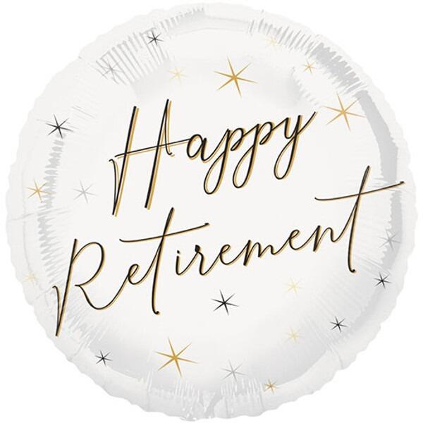 Happy Retirement Fancy Script 18" Foil Balloon