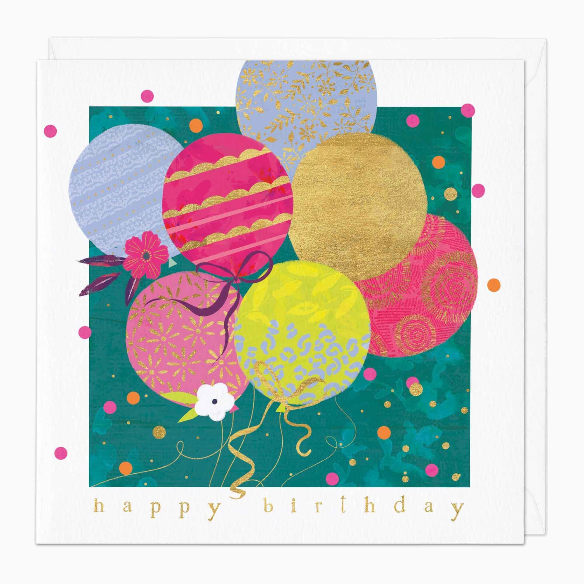Party Balloons Birthday Card