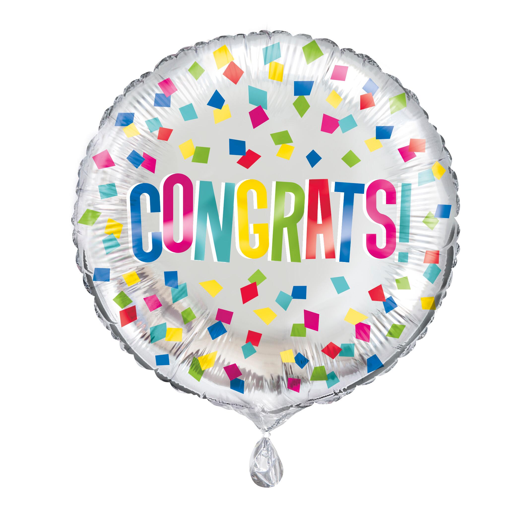 Confetti Designed Congratulations Balloon