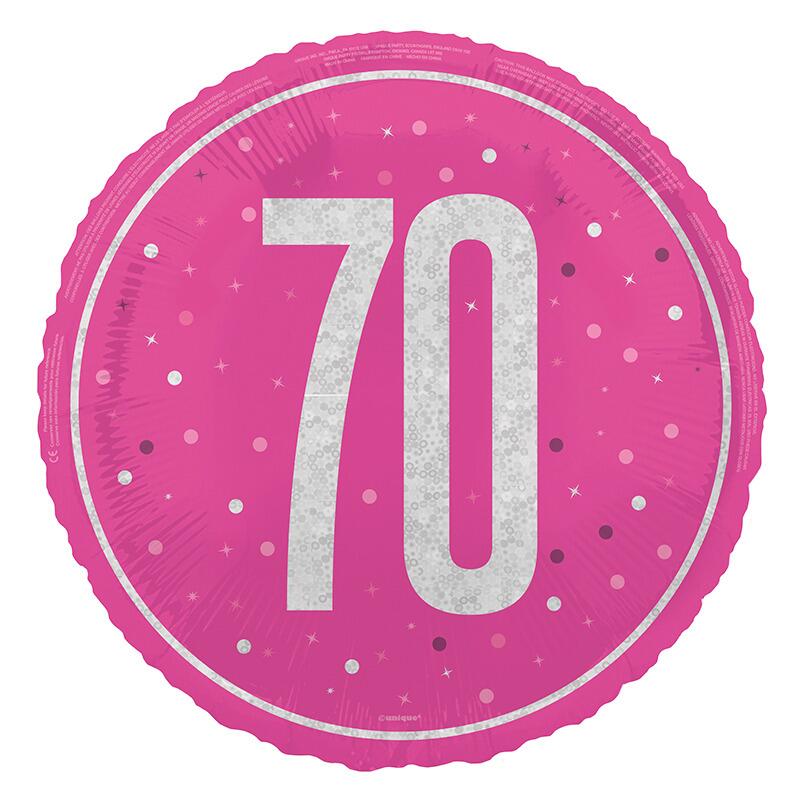 Pink Age 70 18" Foil Balloon