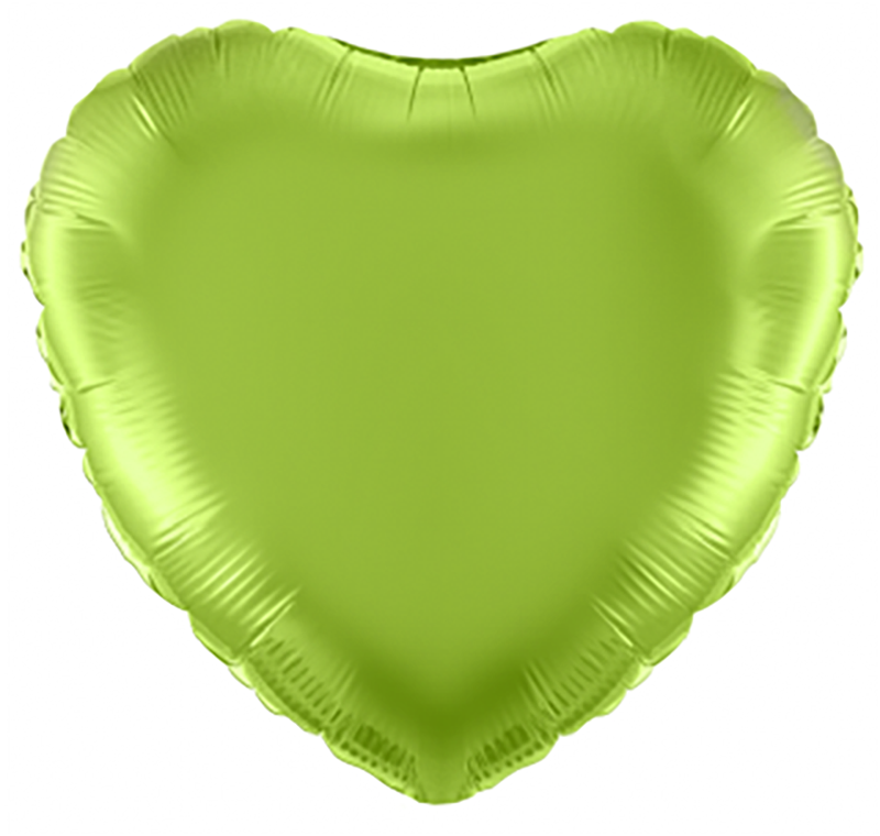 Lime Green 18” Heart Foil Balloon