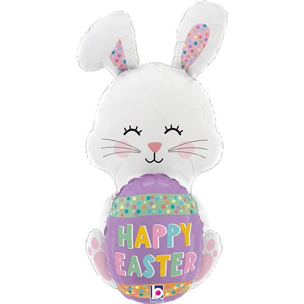 Easter Bunny holding an easter egg 36" Foil supershape
