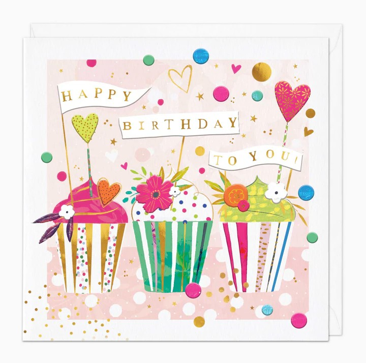Happy Birthday Cupcake Card