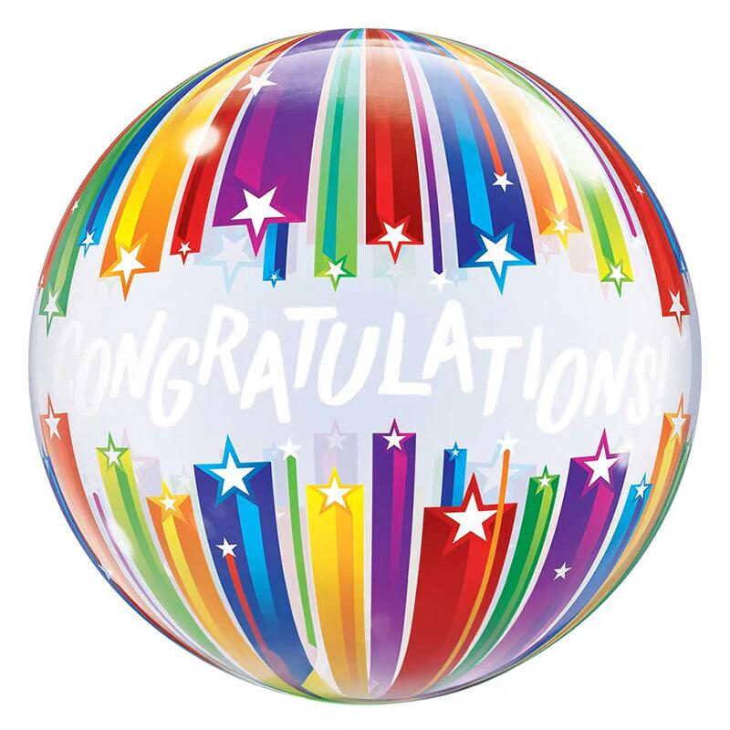 Bubble Stripped Congratulations Balloon