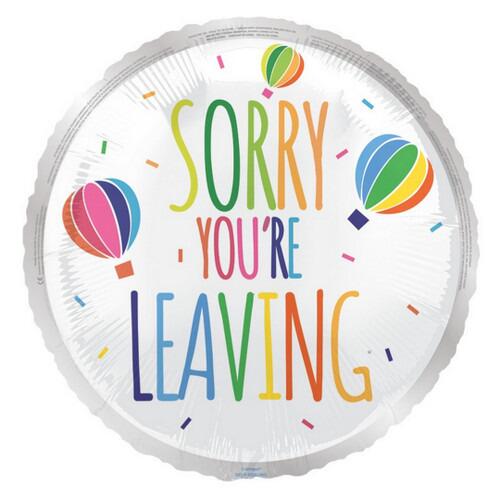 Sorry You're Leaving Hot Air Balloon 18" Foil Balloon