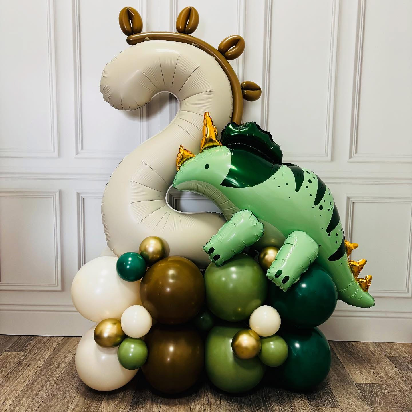 Green Triceratops Dinosaur Stack Display