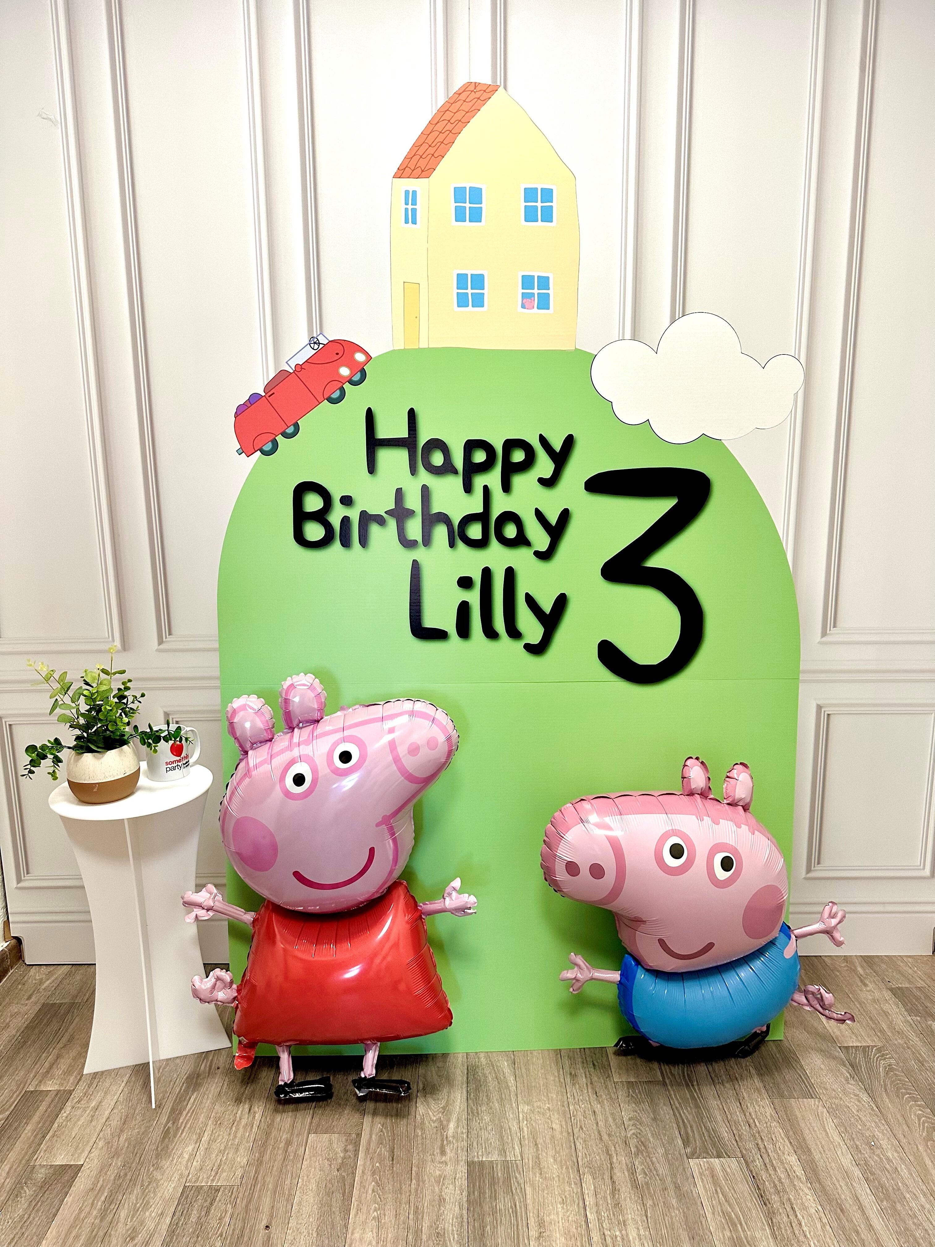 Cardboard Cut Out Hill with Peppa & George
