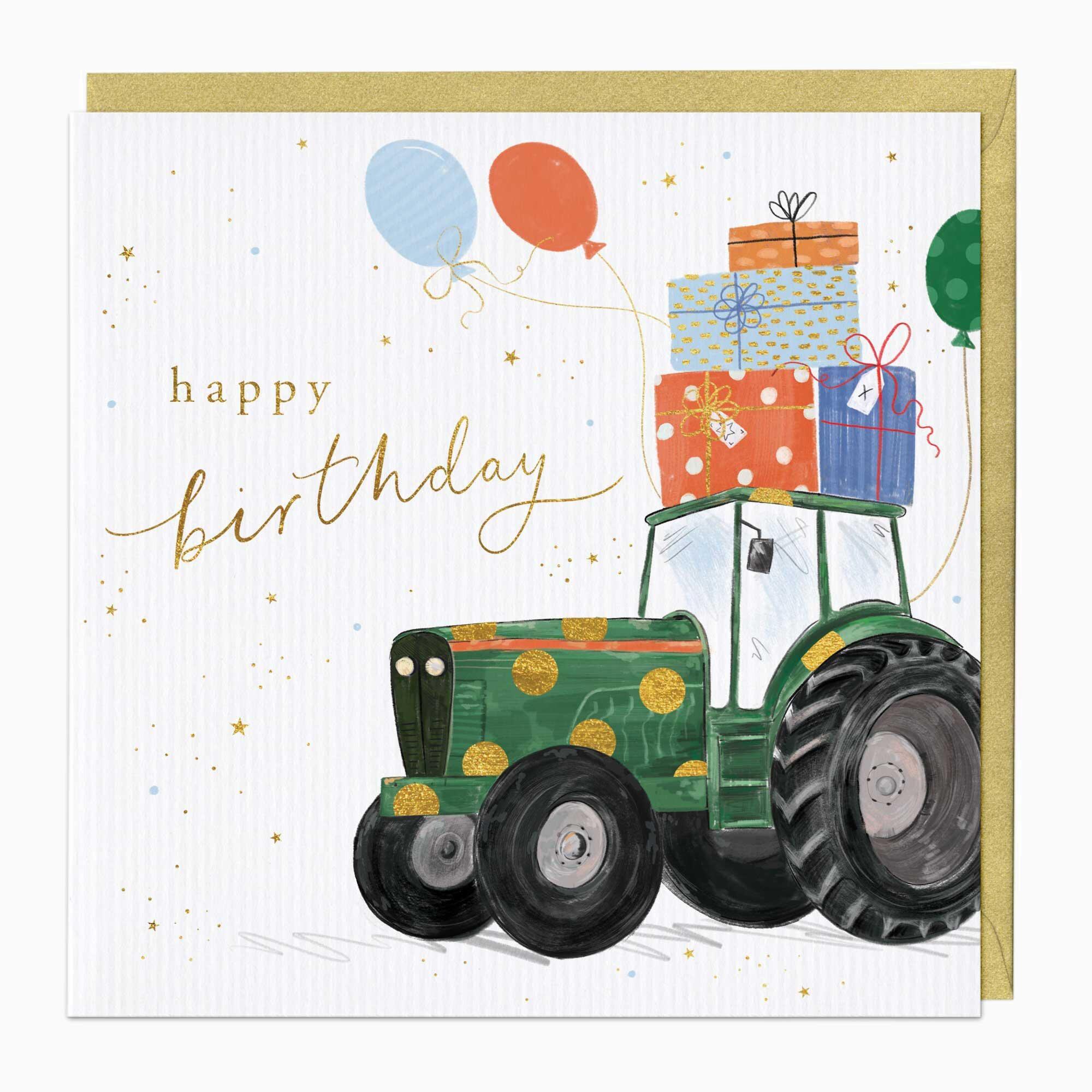 Happy Birthday Tractor Card