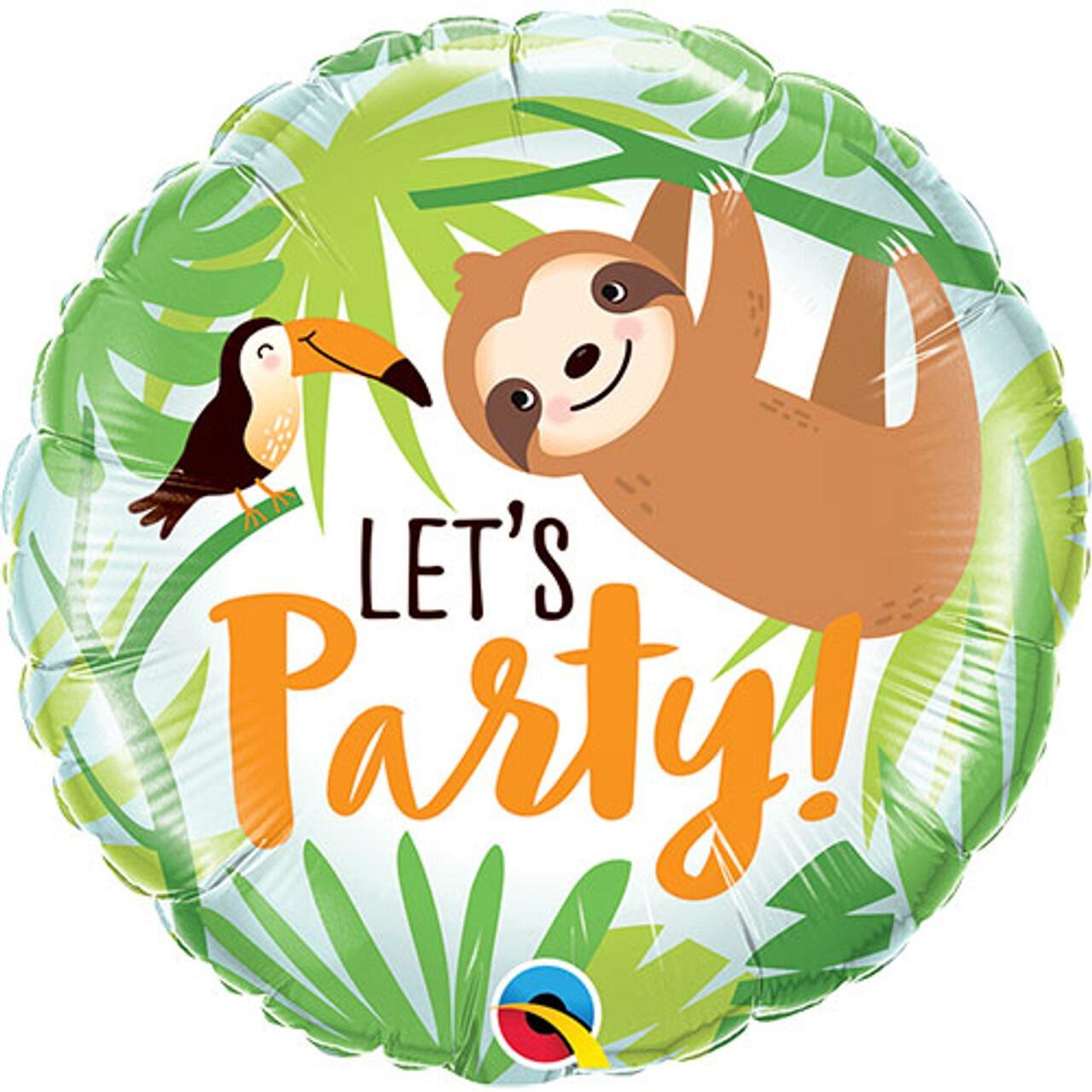 Lets Party Toucan & Sloth 18" Helium Foil Balloon