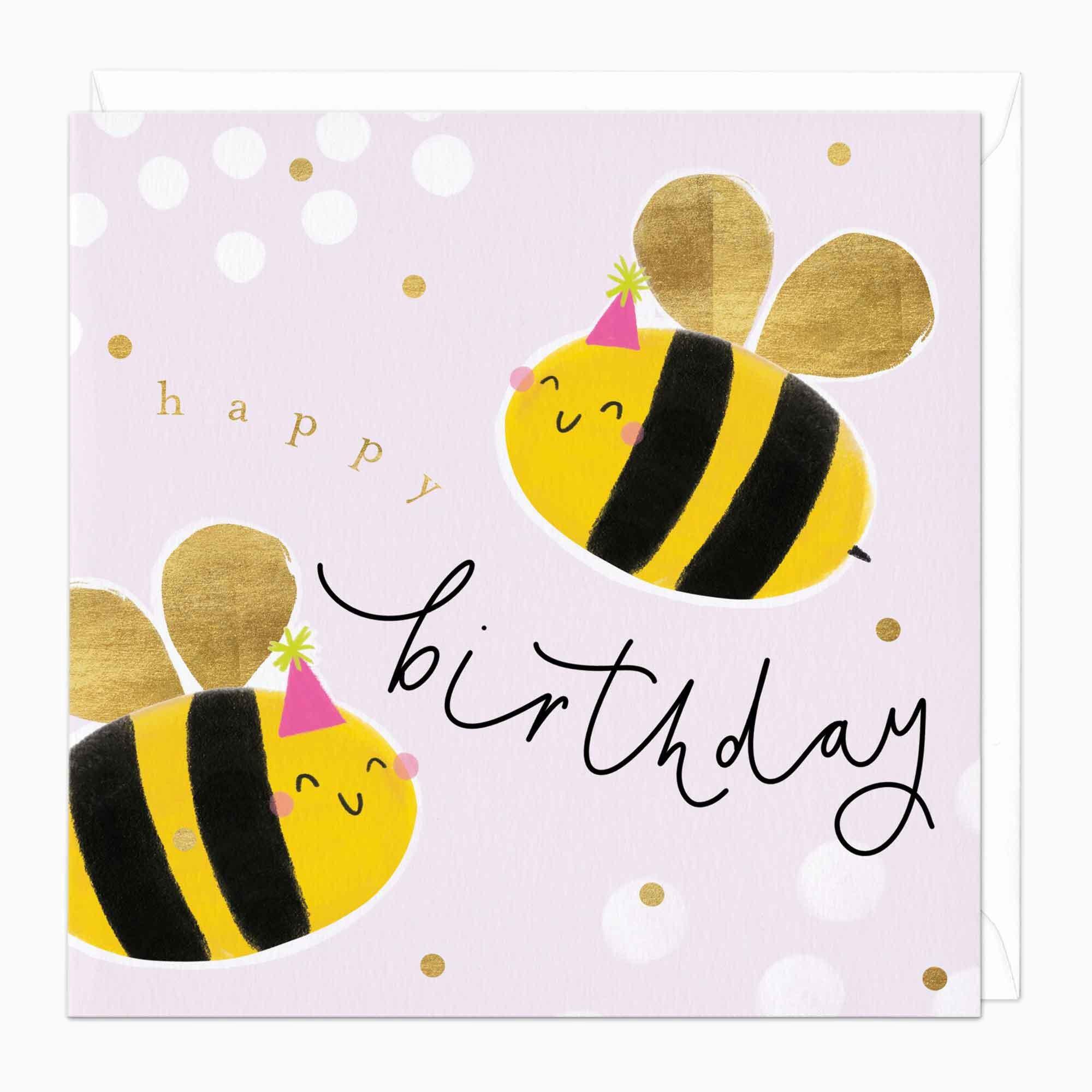 Bumbling Bee Birthday Card
