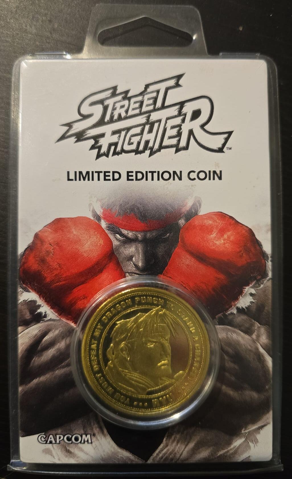 Street Fighter Gold Coin Ryu Rare Limited Edition Only 1500 Capcom Game ...