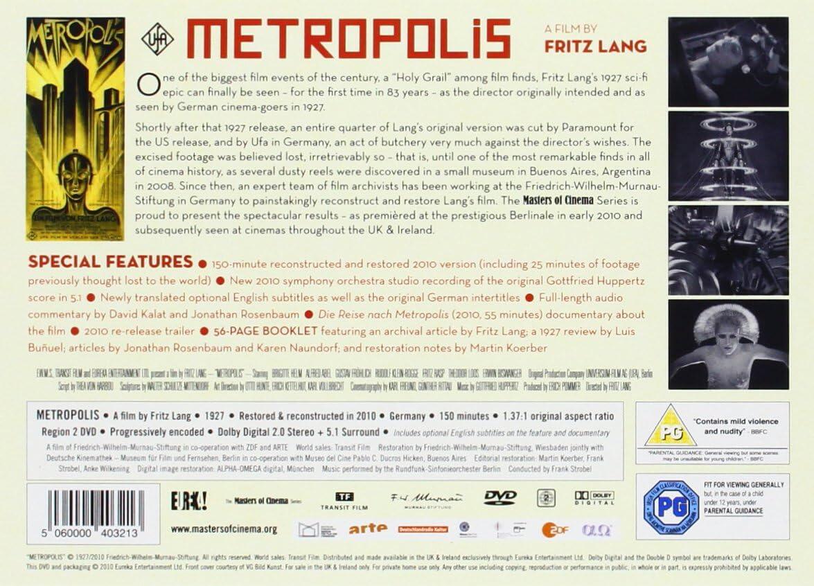 Metropolis: Reconstructed And Restored - The Masters Of Cinema...
