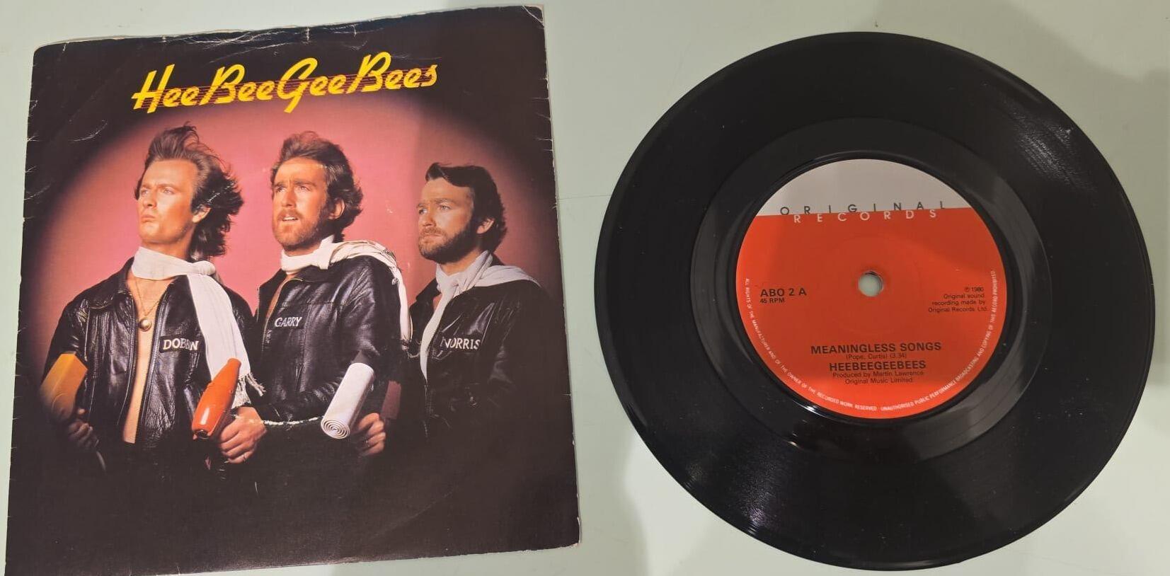 HEE BEE GEE BEES MEANINGLESS SONGS BEE GEES PARODY EX 7" VINYL 45 ...