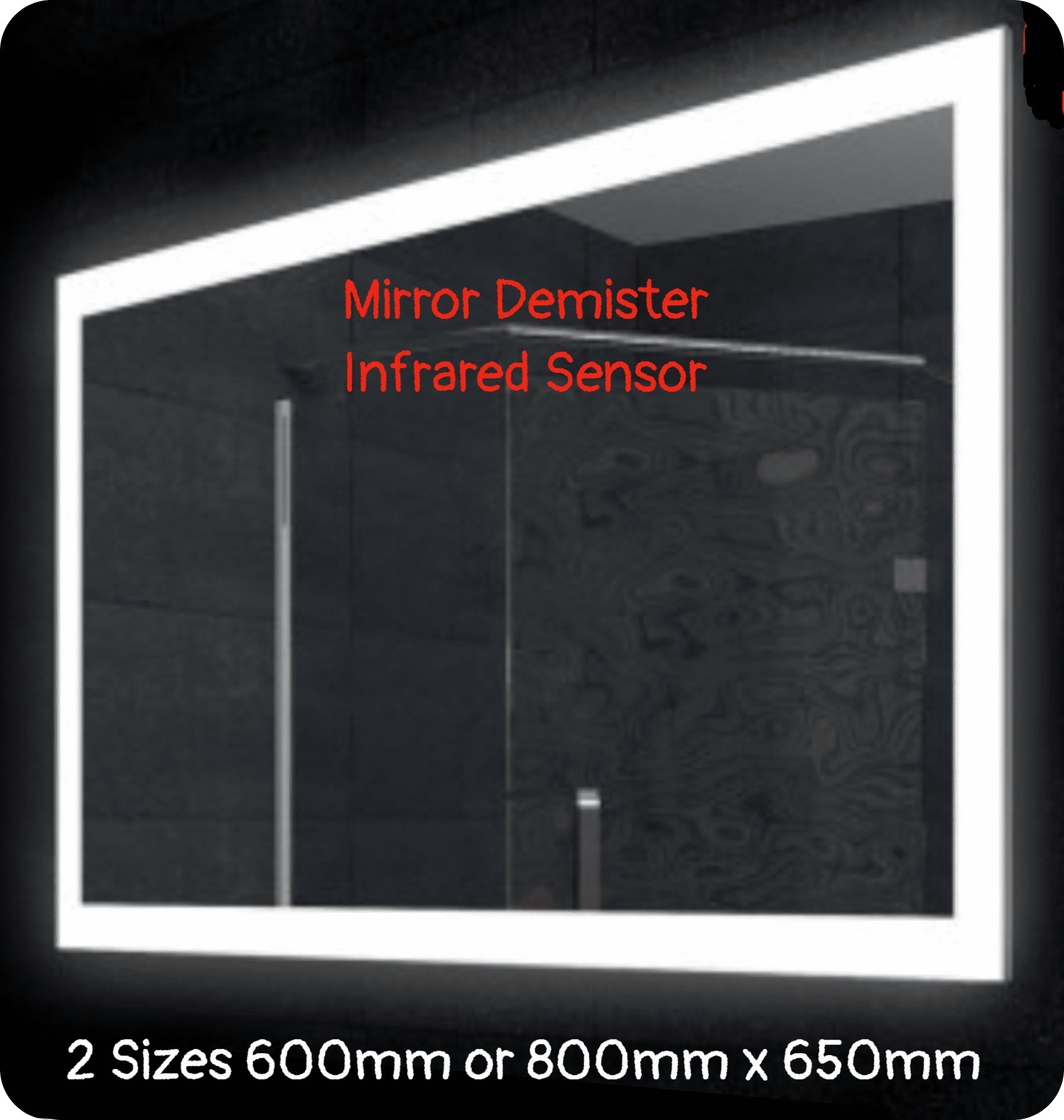 Erika / Emley LED Mirror With Demister Pad & Infrared Sensor