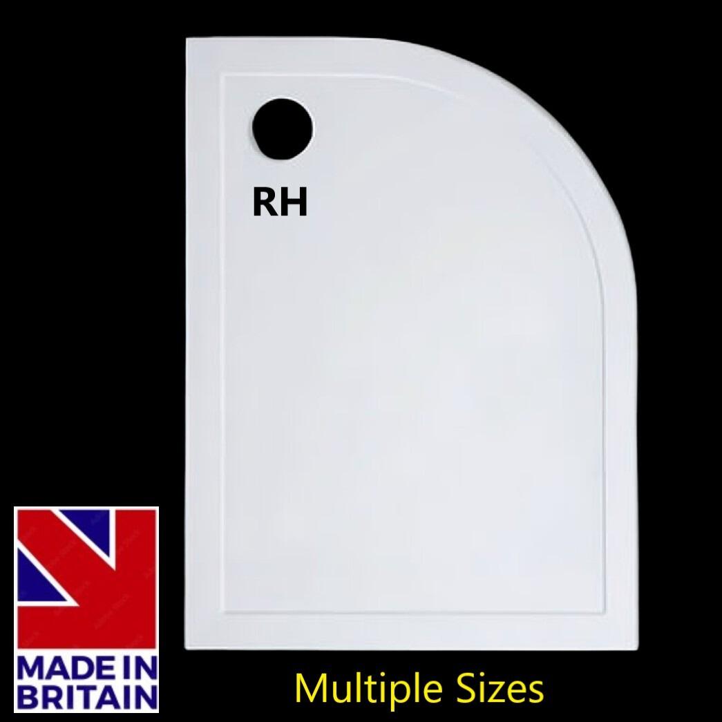 Aquatec Right Hand Offset Quadrant Low Profile Stone Resin Shower Trays