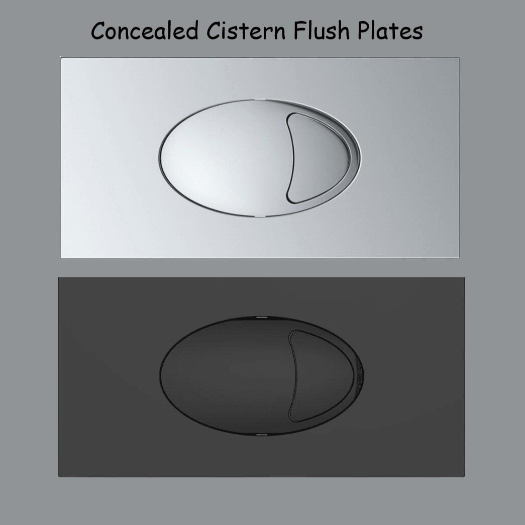 Zenith Concealed Cistern With Chrome Push Button Dual Flush