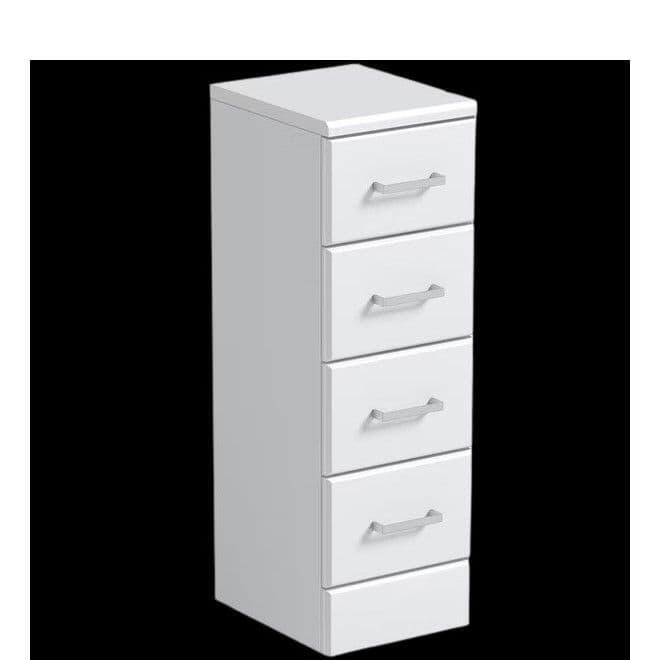 Encore 300mm White Gloss 4 Drawer Base Unit