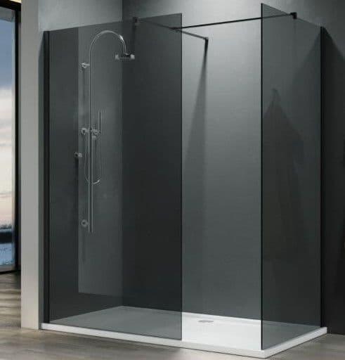 Oslo / Oxford 8mm Smoked Glass Fixed Shower Screens