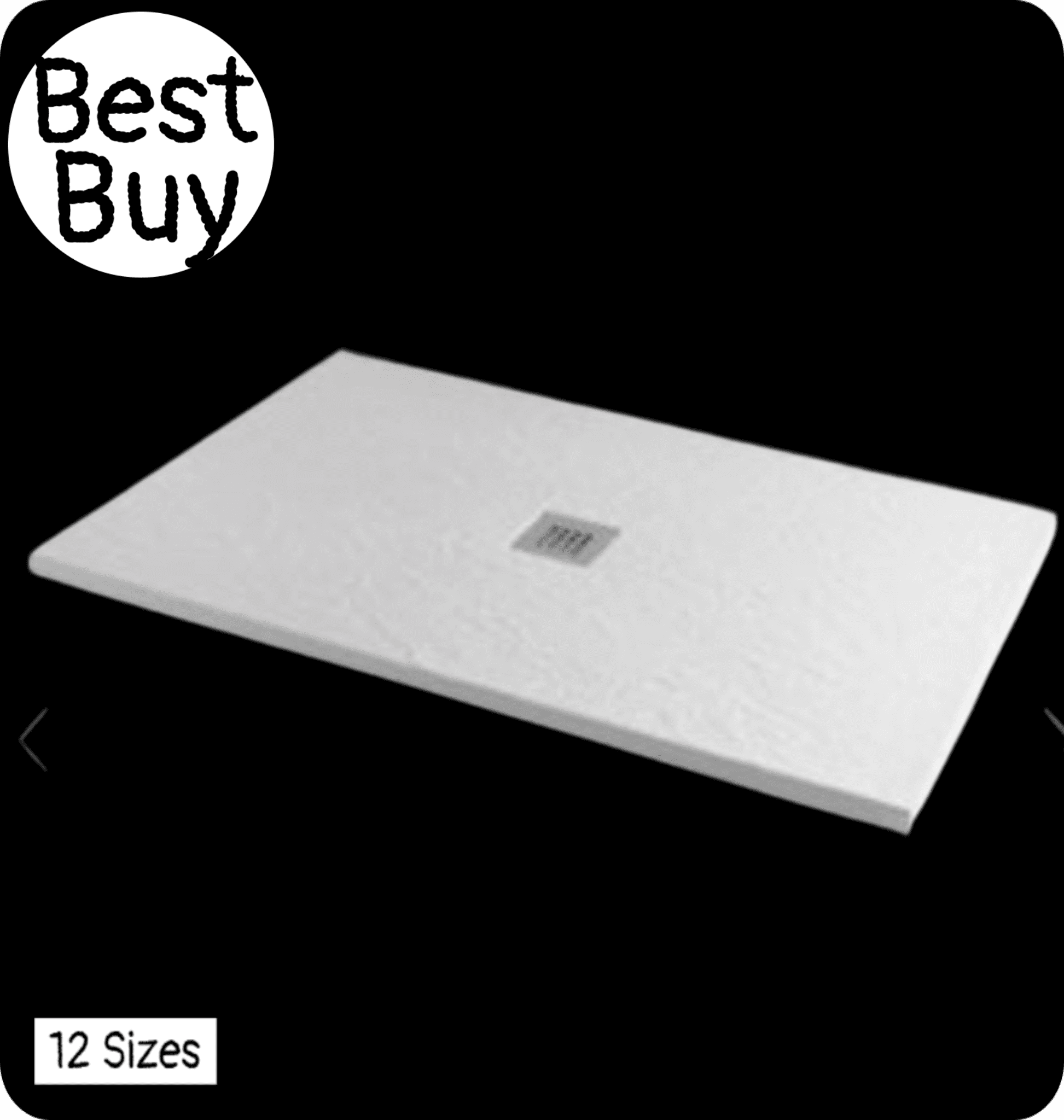 Tempo / Peoria White Slate Effect Shower / Wet Room Trays